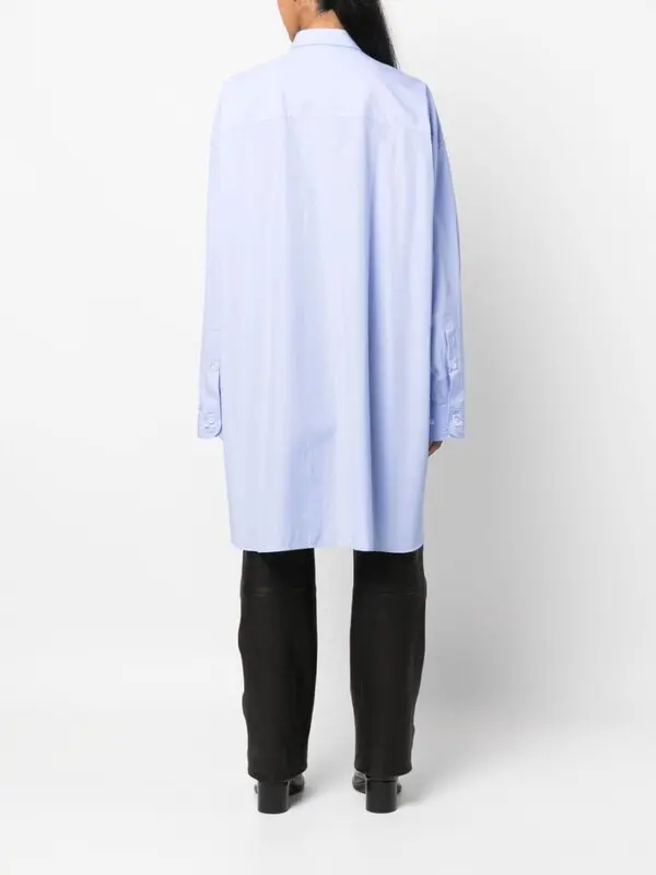 MAISON MARGIELA Longline Poplin Shirt - Blue