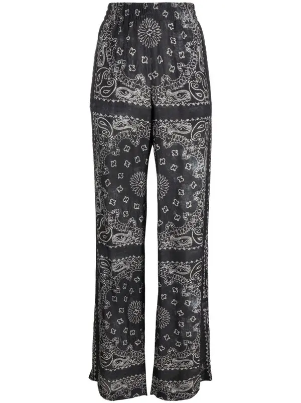 GOLDEN GOOSE Paisley-print Wide-leg Trousers