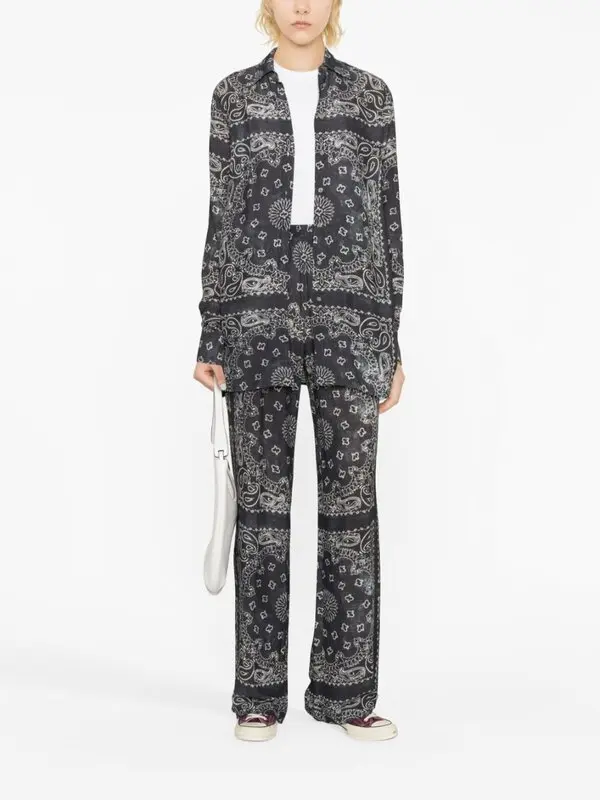 GOLDEN GOOSE Paisley-print Wide-leg Trousers
