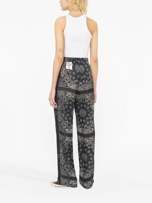 GOLDEN GOOSE Paisley-print Wide-leg Trousers