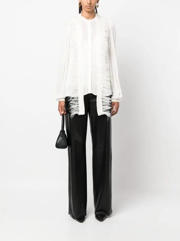 TWINSET Layered Feather-trim Blouse
