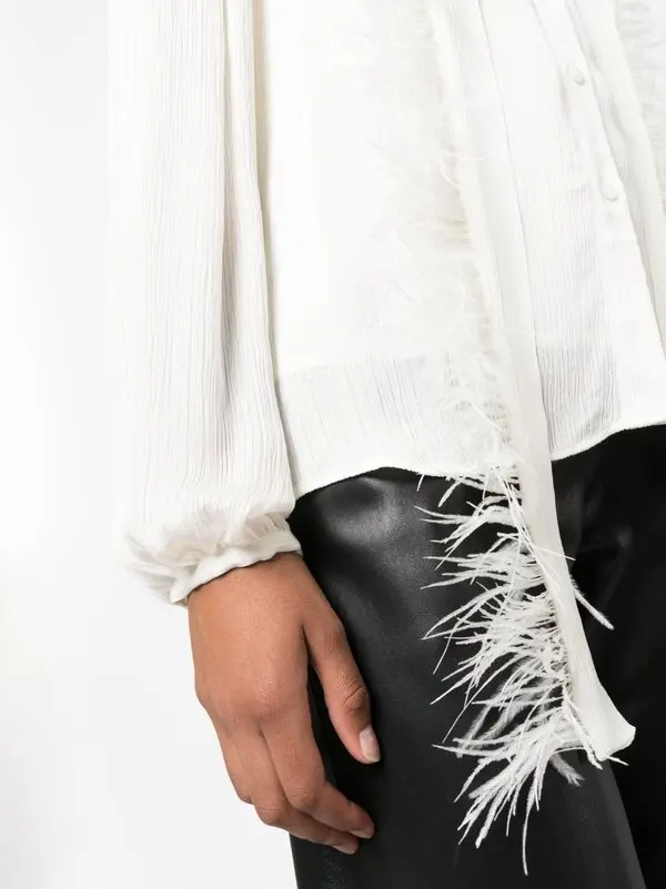 TWINSET Layered Feather-trim Blouse