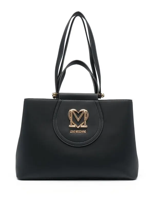 Moschino Logo Plaque Tote Bag