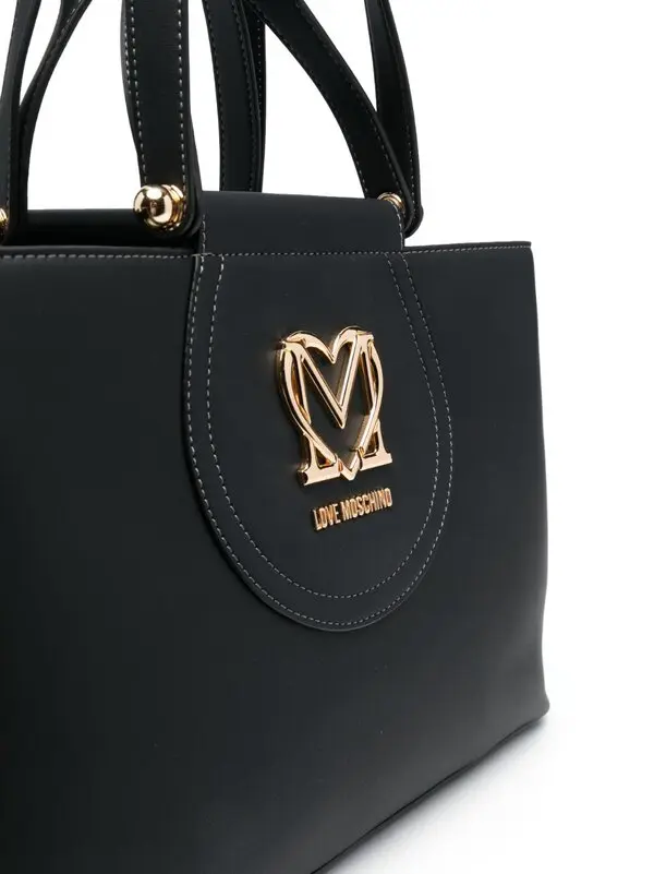 Moschino Logo Plaque Tote Bag