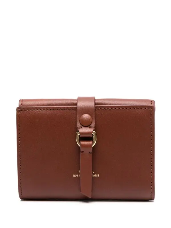 A.p.c. Noa Tri-fold Leather Wallet - Brown