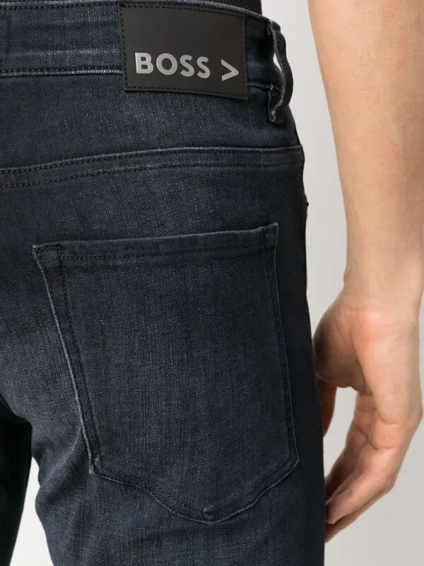 BOSS Logo-patch Cotton Jeans