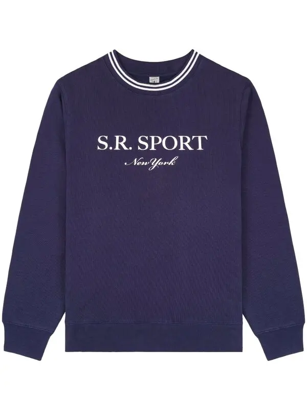 SPORTY & RICH Logo-print Crew-neck Sweatshirt