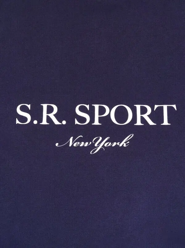 SPORTY & RICH Logo-print Crew-neck Sweatshirt