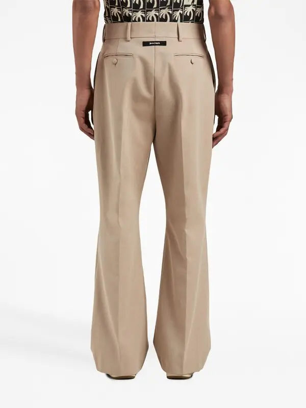 Palm Angels Retro Flare Trousers - Neutrals