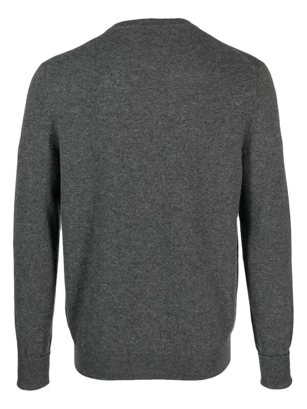 BALLANTYNE V-neck Cashmere Jumper - Grey