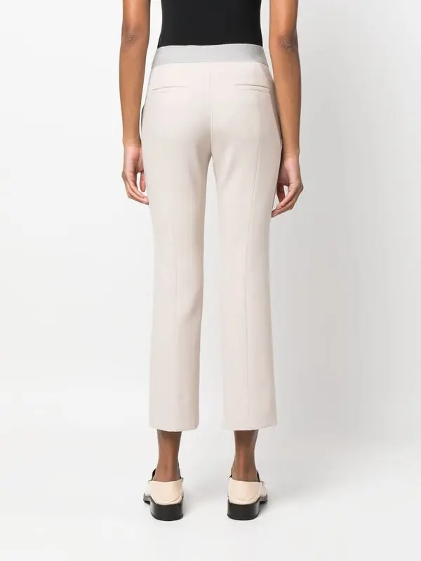 Peserico High-waisted Straight-leg Trousers - Neutrals