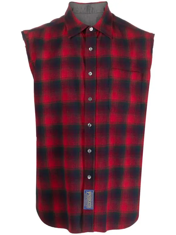 MAISON MARGIELA X Pendleton Checked Sleeveless Shirt