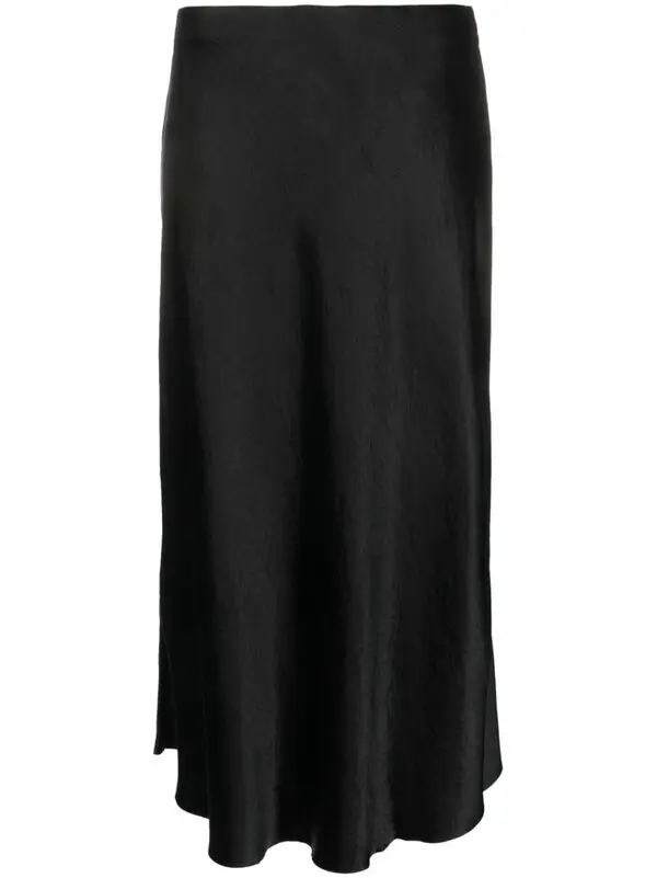 Vince Satin-finish Draped Midi Skirt