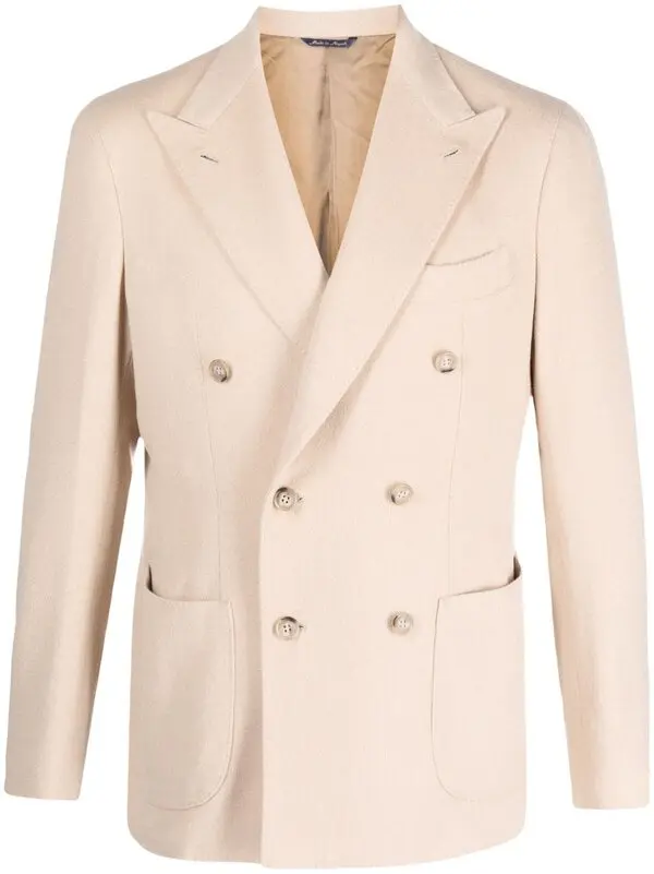 Gabo Napoli Double-breasted Camel-hair Blazer