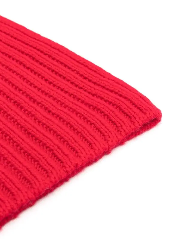BARRIE Ribbed Cashmere Beanie - Pink