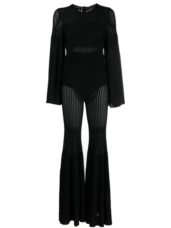 ANTONINO VALENTI Desiree Ribbed Jumpsuit - Black