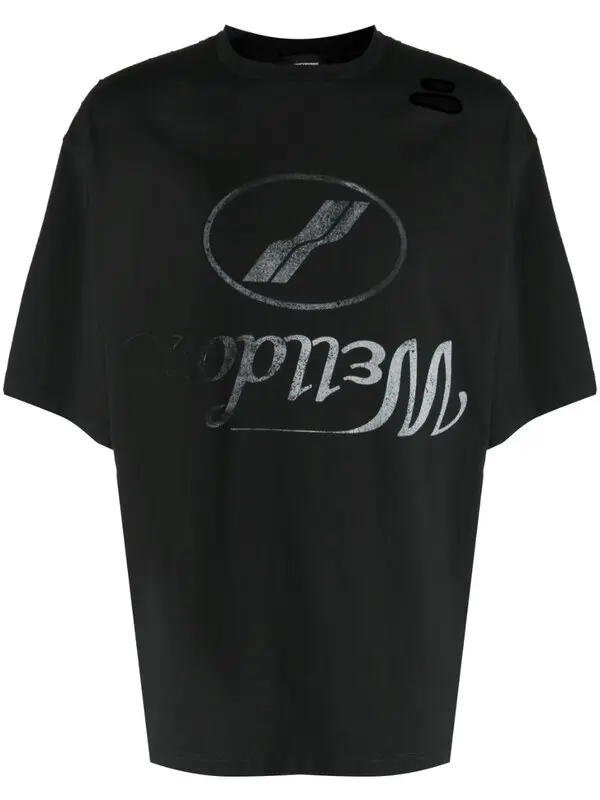 We11Done Logo-print Cotton T-shirt