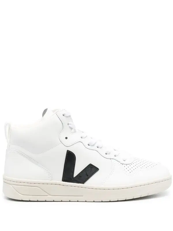 VEJA V-15 High-top Sneakers - White