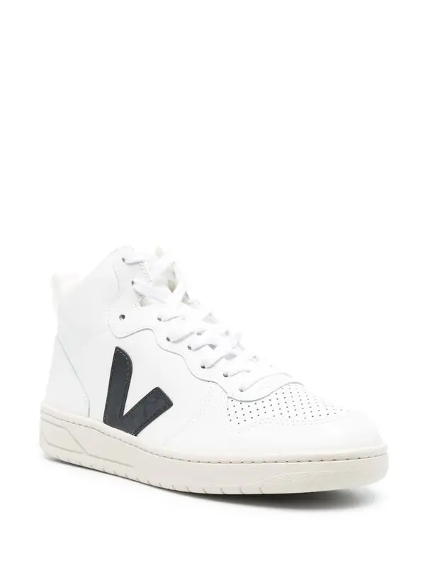VEJA V-15 High-top Sneakers - White