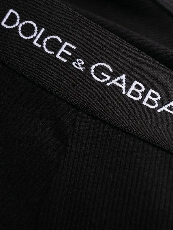 Dolce & Gabbana Logo-waistband Briefs - Black