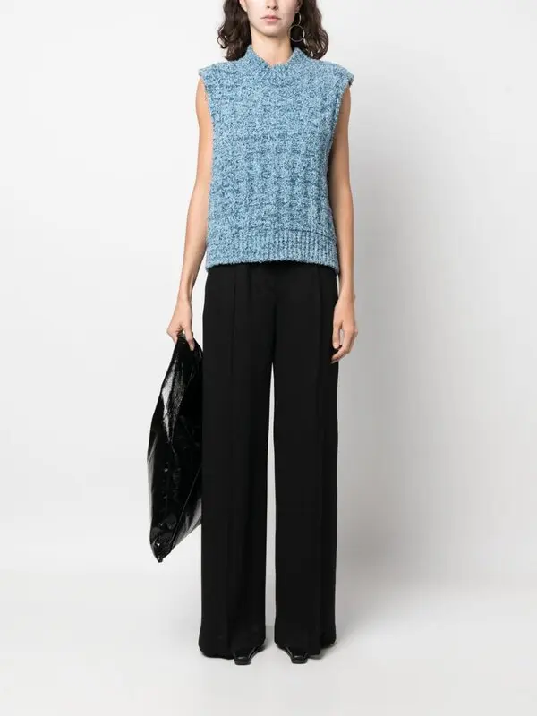 Acne Studios High-waisted Wool-cotton Palazzo Pants