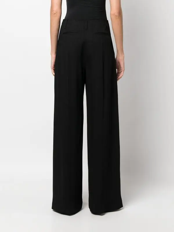 Acne Studios High-waisted Wool-cotton Palazzo Pants