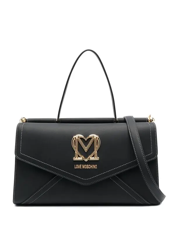 Moschino Logo Plaque Envelope Tote Bag