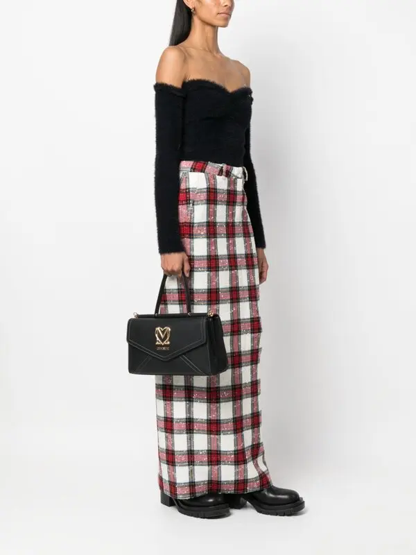 Moschino Logo Plaque Envelope Tote Bag