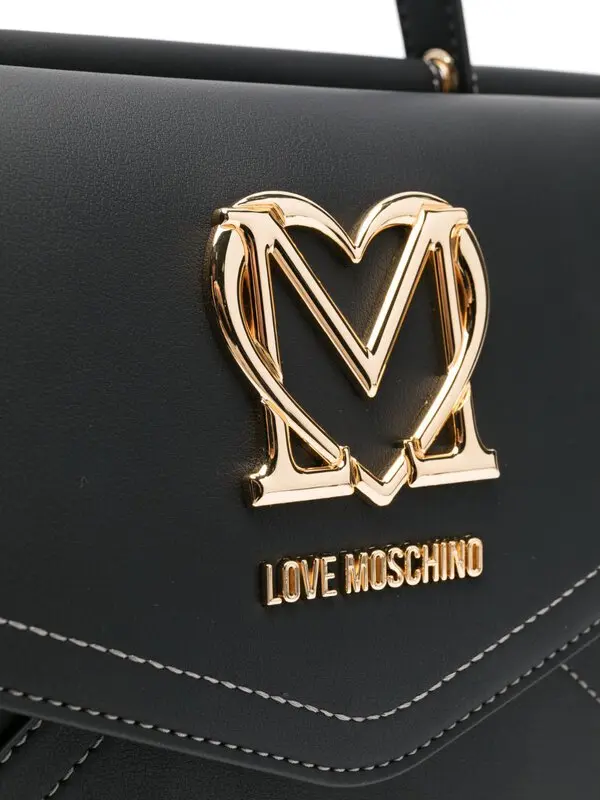 Moschino Logo Plaque Envelope Tote Bag