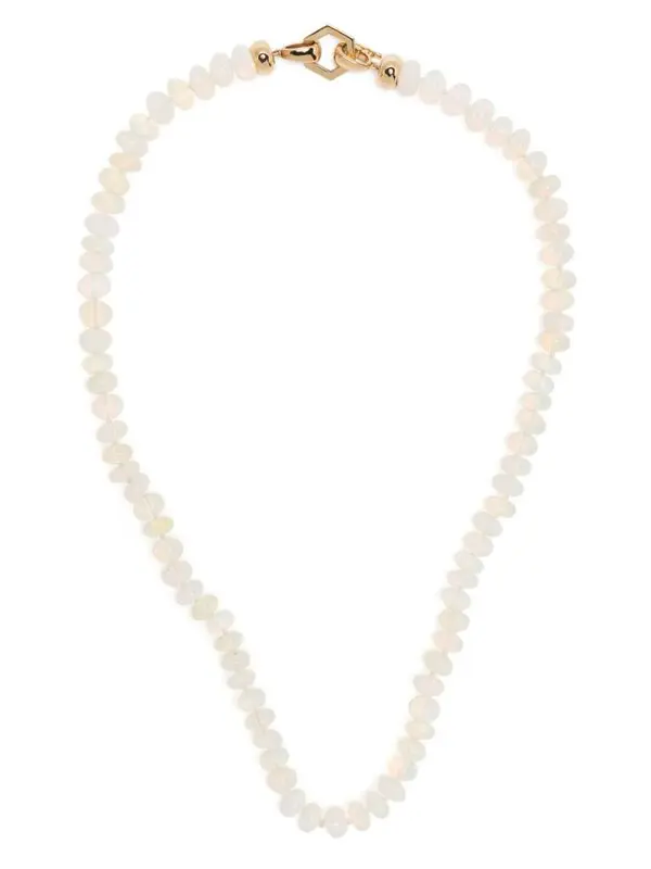 Harwell Godfrey 18kt Yellow Gold Opal Necklace - White