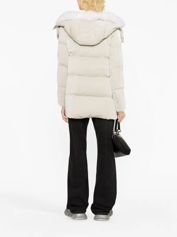 YVES SALOMON Hooded Quilted Down Coat