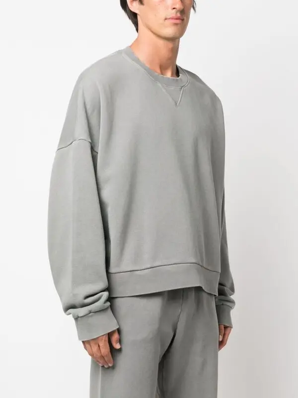 ENTIRE STUDIOS Mélange-effect Cotton Sweatshirt - Grey