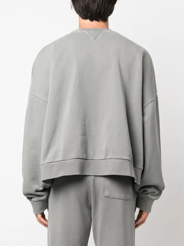 ENTIRE STUDIOS Mélange-effect Cotton Sweatshirt - Grey