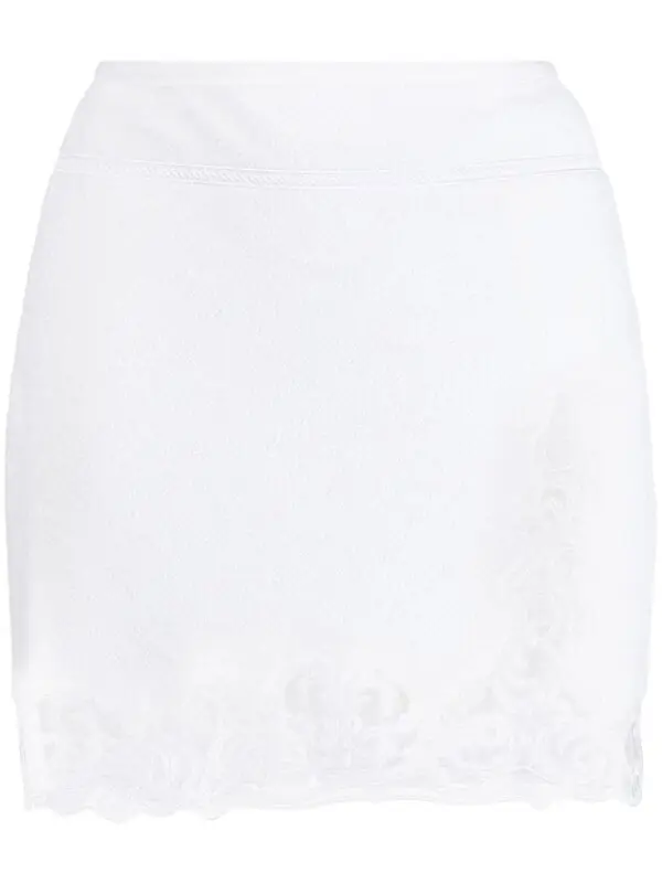 Alexander Wang Corded-lace High-waist Mini Skirt - White