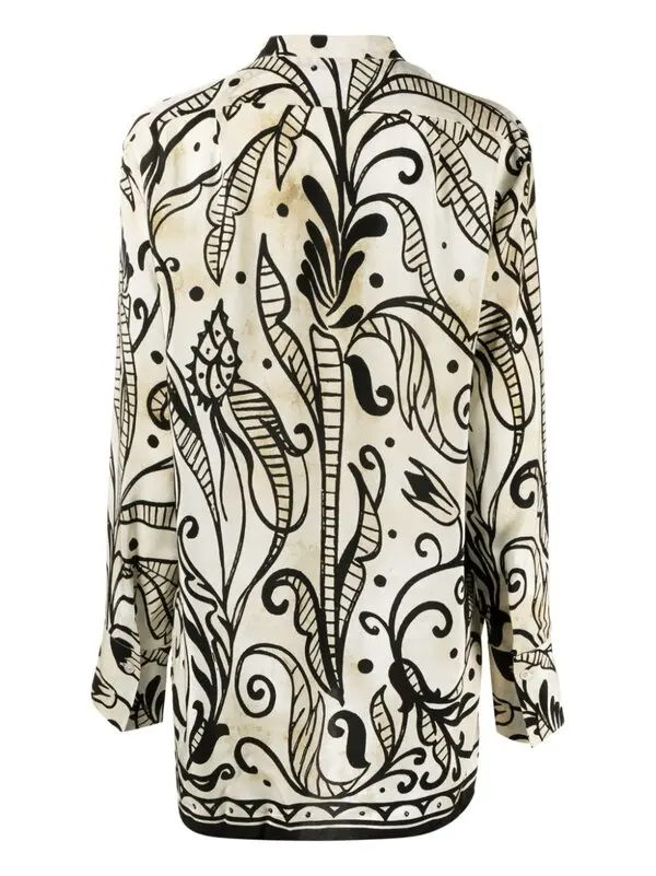 F.R.S FOR RESTLESS SLEEPERS Floral-print Silk Shirt