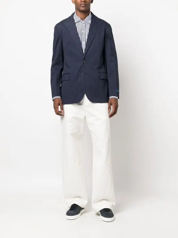 Polo Ralph Lauren Single-breasted Logo-patch Blazer