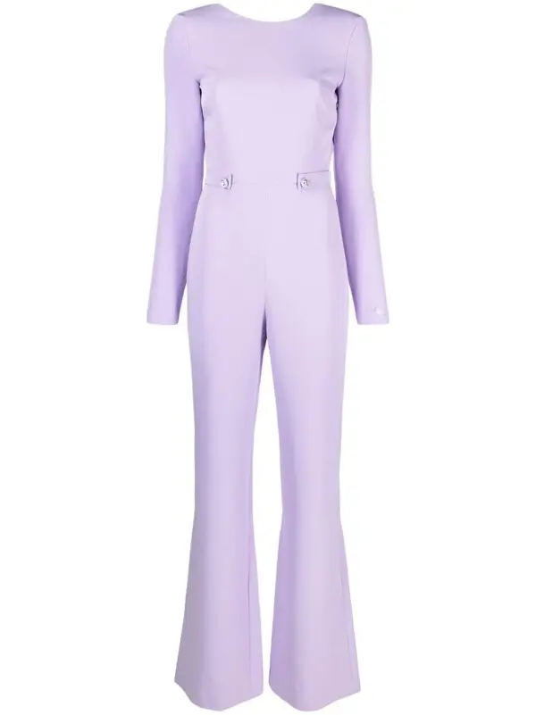 CHIARA FERRAGNI Open-back Flared Jumpsuit - Purple