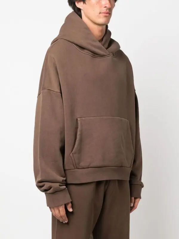 ENTIRE STUDIOS Drop-shoulder Cotton Hoodie - Brown