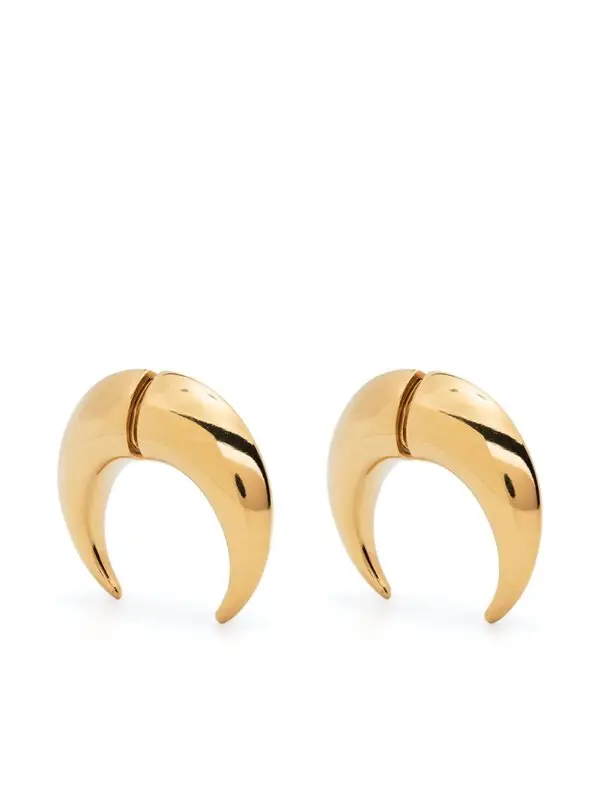 MARINE SERRE Chamanic Stud Earrings - Gold