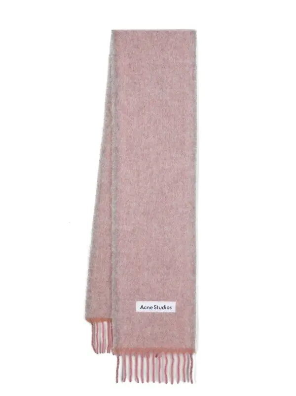 Acne Studios Fringed Mohair-wool Scarf - Pink