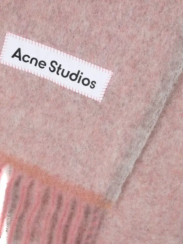 Acne Studios Fringed Mohair-wool Scarf - Pink