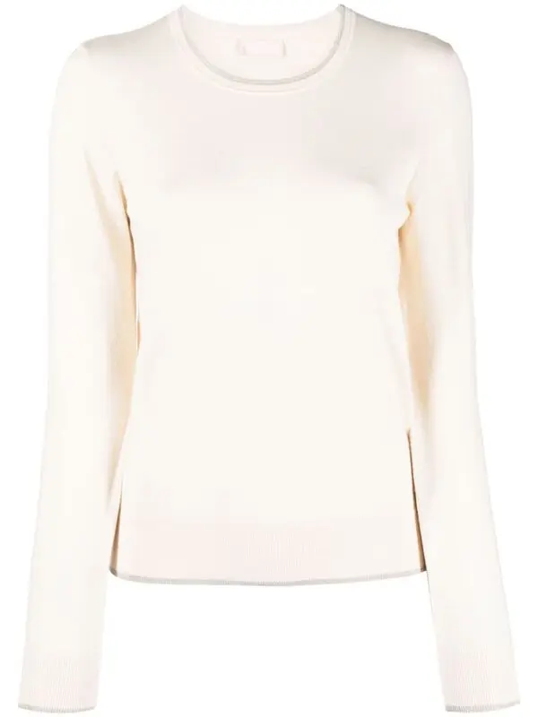 Liu Jo Metallic-threading Knitted Jumper - Neutrals