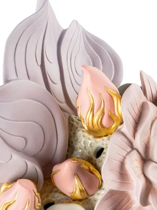 LLADRO Engraved Floral-detail Vase - Purple