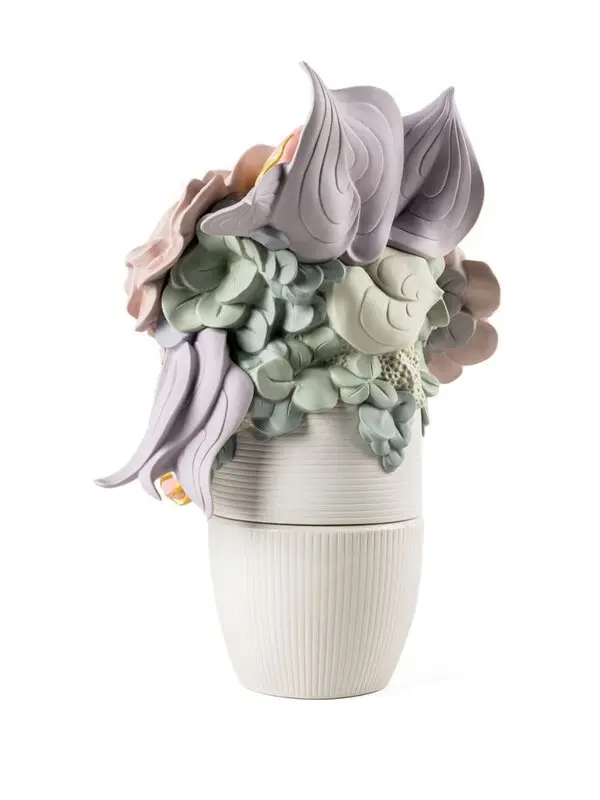 LLADRO Engraved Floral-detail Vase - Purple