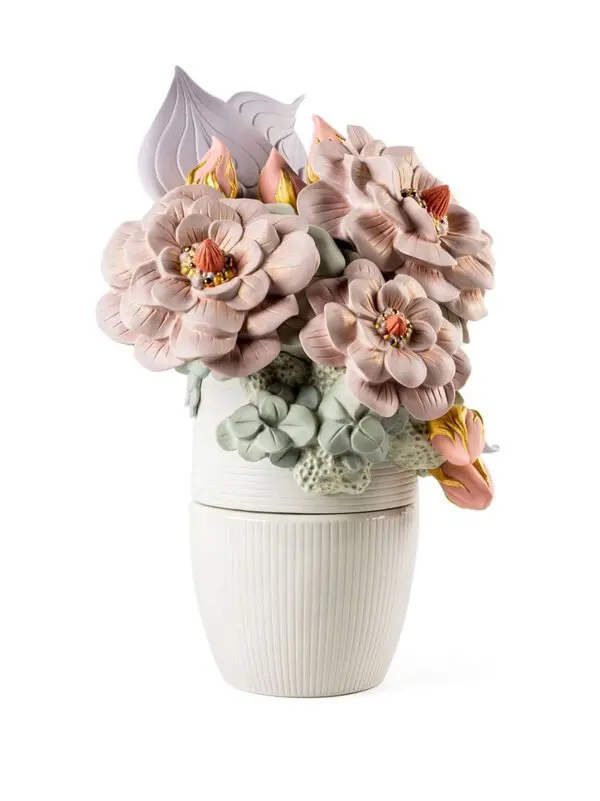 LLADRO Engraved Floral-detail Vase - Purple
