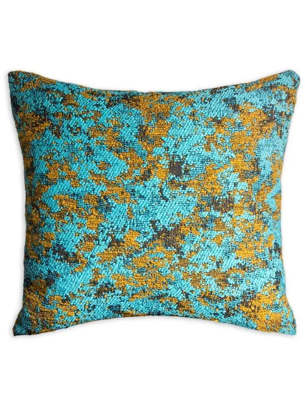 THE HOUSE OF LYRIA Asinara Cable-knit Cotton Cushion - Blue