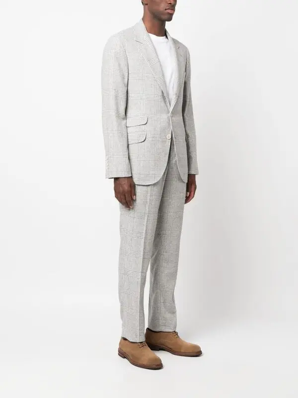 Brunello Cucinelli Single-breasted Checked Suit