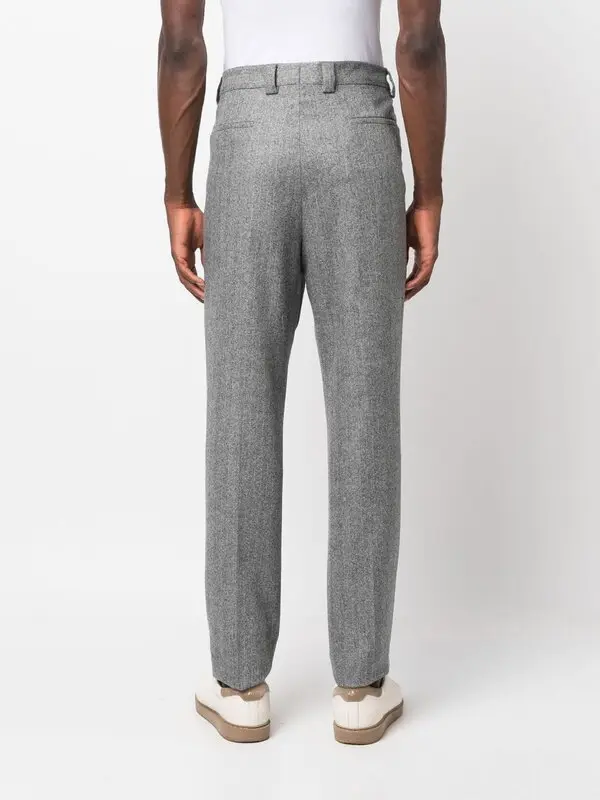 Brunello Cucinelli Pressed-crease Trousers - Grey
