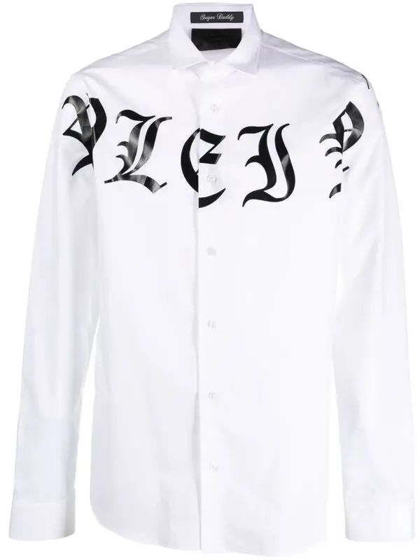 Philipp Plein Sugar Daddy Logo-print Shirt - White