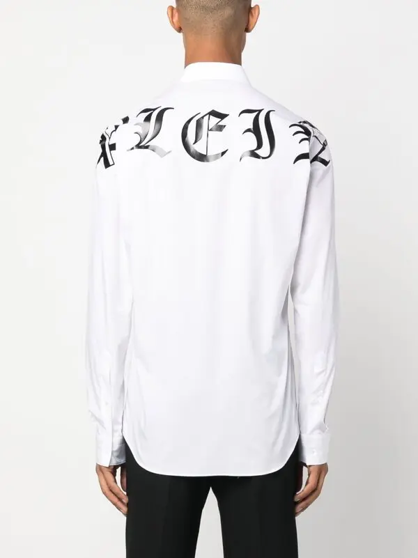 Philipp Plein Sugar Daddy Logo-print Shirt - White